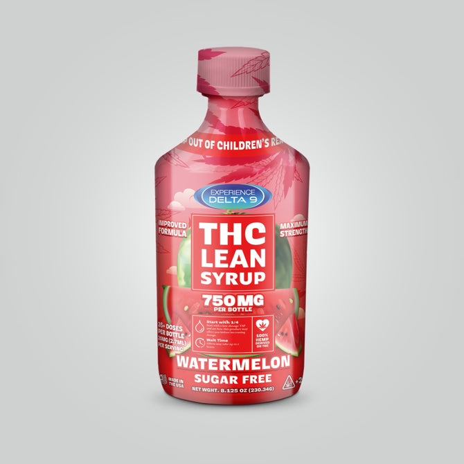 Delta 9 THC Sugar Free Watermelon Lean Syrup 750mg – Experience CBD