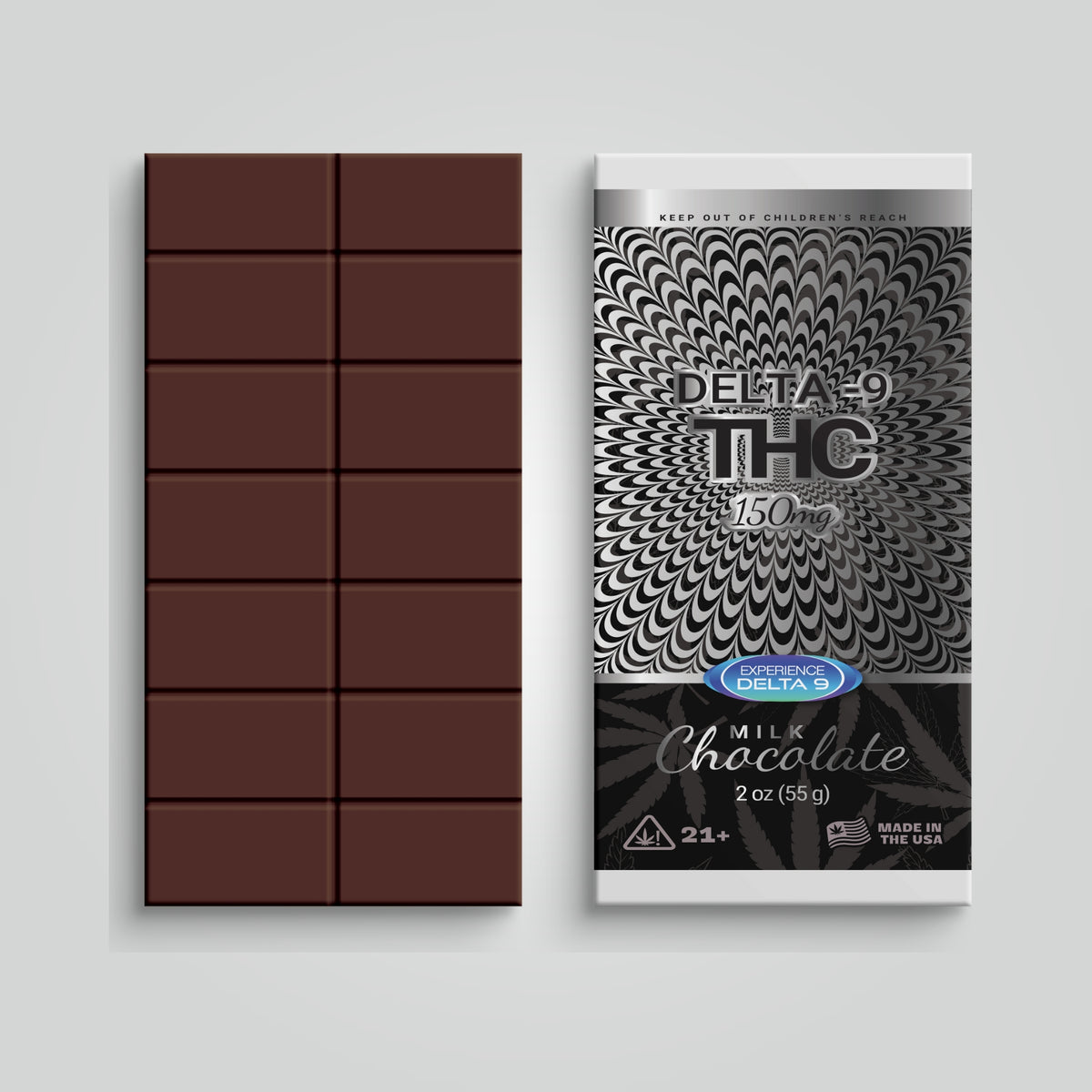 Delta 9 THC Milk Chocolate Bar 150mg – Experience CBD