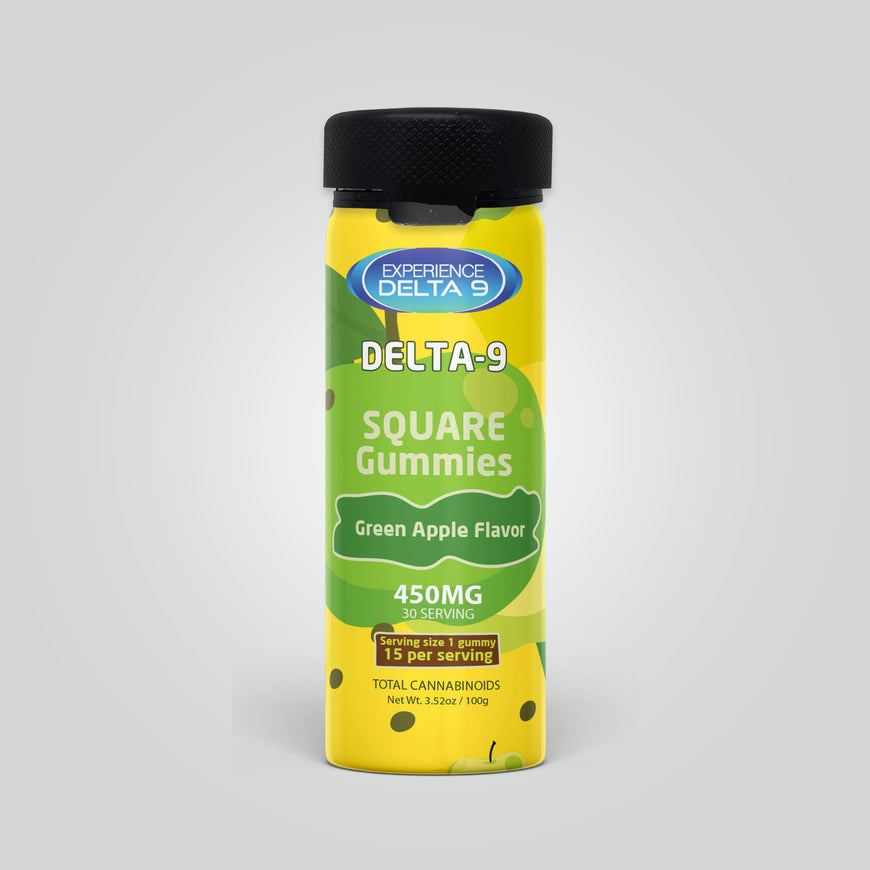 Delta 9 Square Gummies - Green Apple Flavor – Experience CBD